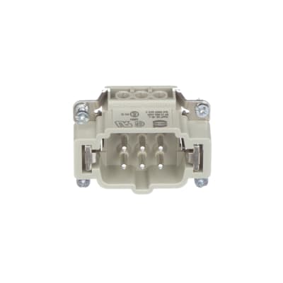 HARTING Han E Heavy Duty Power Connector Insert, 6 Contacts, 16A, Male