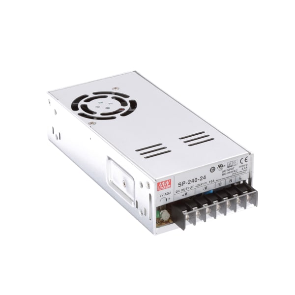 Mean Well USA - SP-240-24 - Power Supply,AC-DC,24V,10A,100-264V In ...
