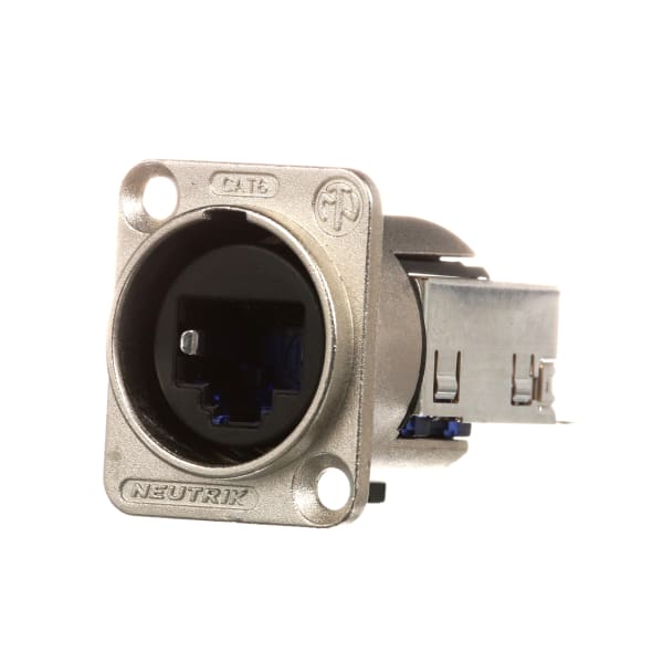 Neutrik - NE8FDY-C6 - RJ45 Receptacle, CAT6, D-Shaped, Nickel, 24-22AWG ...