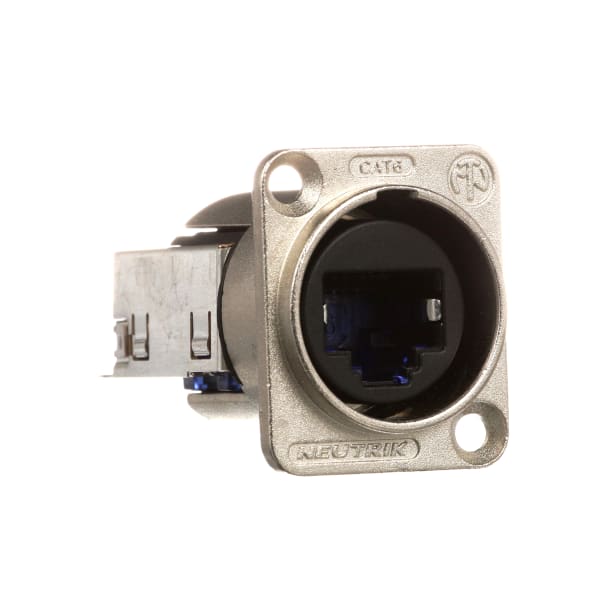 Neutrik - NE8FDY-C6 - RJ45 Receptacle, CAT6, D-Shaped, Nickel, 24-22AWG ...