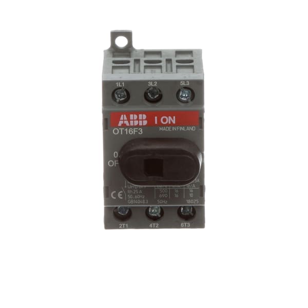 ABB - OT16F3 - Non-Fusible Disconnect Switch,3 Pole,20A,DIN Rail/Panel ...