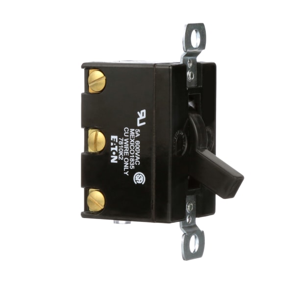 Eaton / Switches - 7810K2 - Toggle Switch,Flush,DPDT,ON-OFF-ON,Square ...