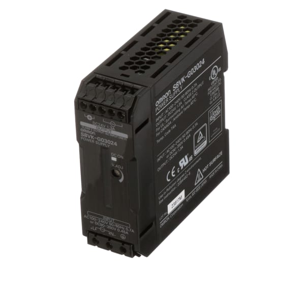 Omron Automation - S8VK-G03024 - Power Supply, Switch Mode, 30W, 24V, 1.3 A, In 24-12AWG, 22 ...