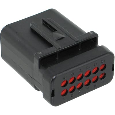 TE Connectivity - 776539-1 - Connector; 16 Cap Assembly; 12 Position; 18-20AWG; Red; AmpSeal ...