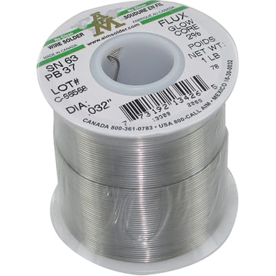 AIM Solder - 13426 - Glowcore No-Clean Flux Core Solder, SN63, PB37 ...