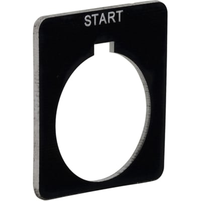 Square D - 9001KN201BP - Pushbutton/Selector Switch, Legend Plate Black ...