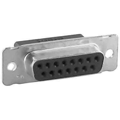 TE Connectivity - 205205-2 - Subminiature D Crimp Snap-in Connector 20AWG Metal Shell 15 ...