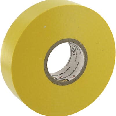 3M - 35-YELLOW-3/4 - Tape, Color Coding, Electrical, Vinyl, Yellow ...
