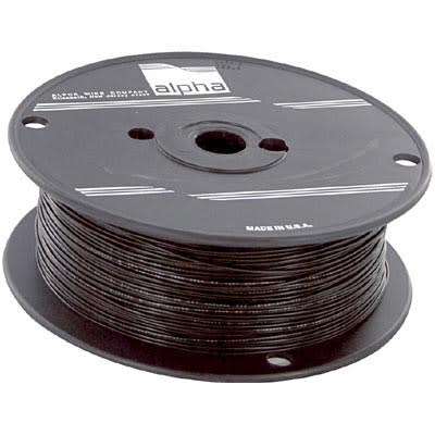 Alpha Wire - 3050 BK001 - Hook-Up Wire, 24 AWG, 7x32, 0.016 in., 0.057 in., 300V, Black, 3050 ...