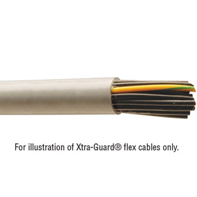 Alpha Wire - 65003 SL005 - Multiconductor, Flexible, 3C, 20AWG, Stranded, Gray, PVC, Xtra-Guard ...