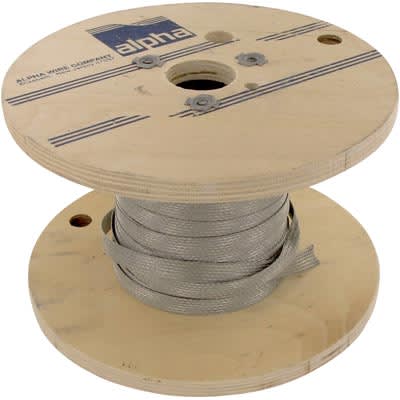 Alpha Wire - 1233/2 SV005 - Heat Shrink, Flat Braid, 10AWG, 384x36 ...