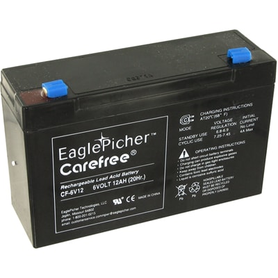 Eagle Picher - CF6V12 - Battery,Rechargeable,Rectangular,Lead Acid,6VDC ...