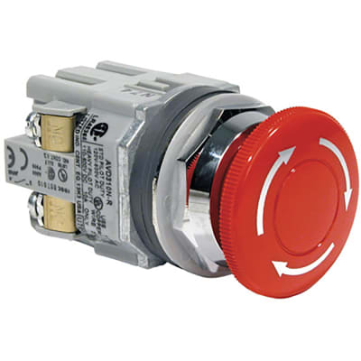 IDEC Corporation - AVD302N-R - Switch, Pushbtn;E-Stop;2NC;Push lock ...