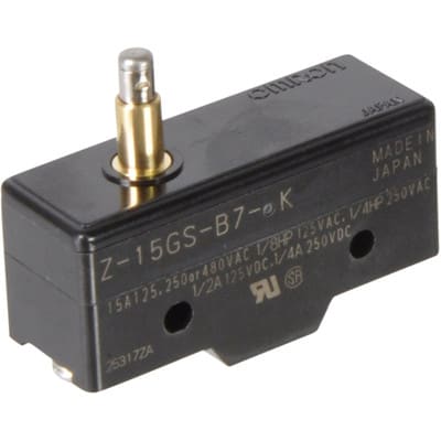 Omron Automation - Z-15GS-B7-K - SWITCH,GENERAL PURPOSE,15 AMP,SLIM SPRING PLUNGER,18.9 OF - RS