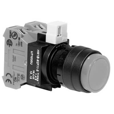 IDEC Corporation - HW1B-M2F01-R - Pushbutton, HW Series, Plastic Bezel ...
