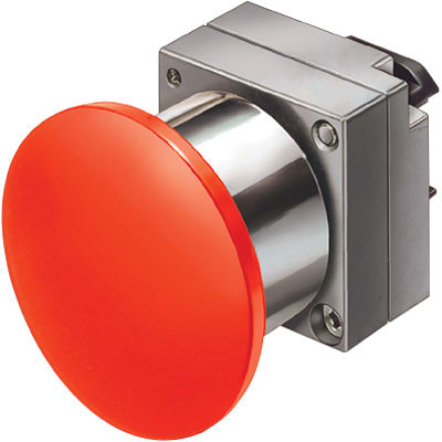 Siemens - 3SB30001GA11 - Switch, part, pushbtn act., Mom, Blk 40 mm btn ...