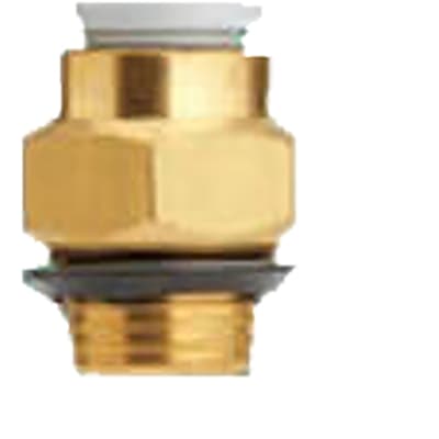 SMC Corporation - KQ2H06-U02A - Pneumatic Straight Threaded-to-Tube Adapter,Uni 1/4 Male,Push In ...