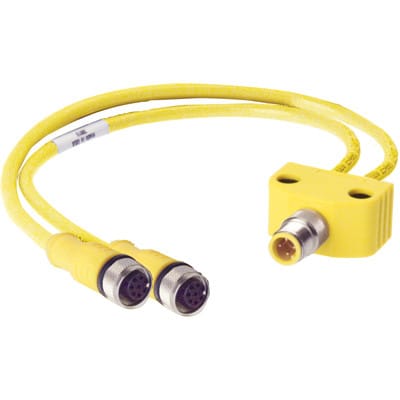 TURCK - VB2-FSM 4.4/2RK 4T-0.3/0.3 - Cordset, M12 Male to M12 Female ...