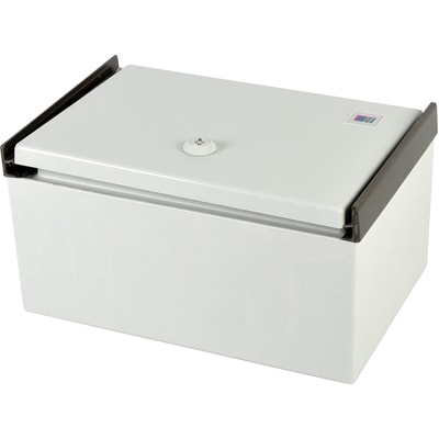 Rittal - 1423500 - Junction Box,Polyester,Hinged,1/4 Turn Latch,Gray ...