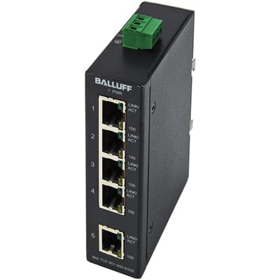 Balluff - BNI0067 - Ethernet Switch, 8 port, Unmanaged, IP20, BNI ...