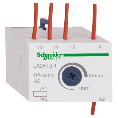 Schneider Electric - LA2KT2U - Contactor Timer, Analog, On Delay, 1 ...
