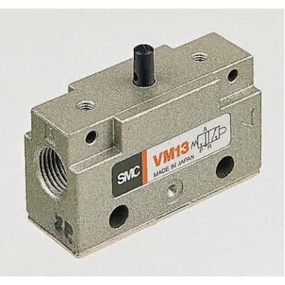 SMC Corporation - VM130-01-00 - Basic Pneumatic Manual Control Valve; Rc 1/8; Zinc Alloy 1/8 in ...