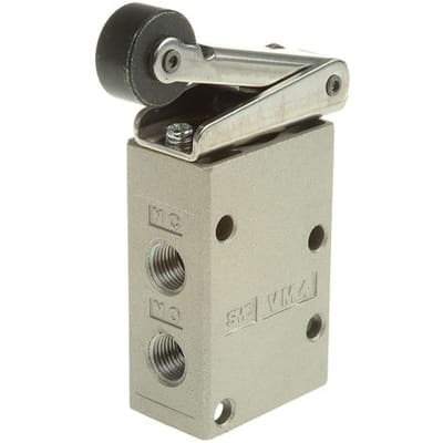 SMC Corporation - VM430-01-01S - Mechanical Valve, 3 Ports, 1/8 in. Port Size, Aluminum Die-Cast ...