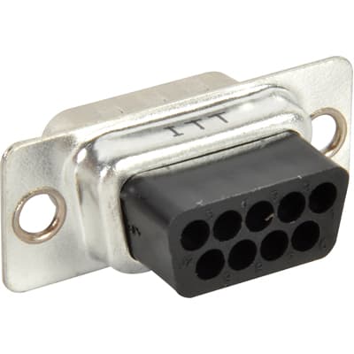 ITT Cannon - DEA-9S-A197-F0 - Conn D-Sub Socket 9 Pos (empty) Sz 20 28 ...
