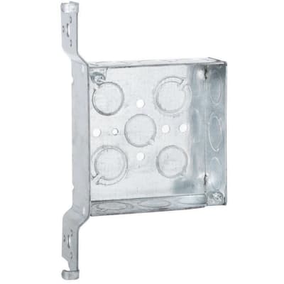 RACO - 8197 - 4SQ BOX 1-1/2 DEEP FH-BRKT 1/2-3/4 TKO - RS