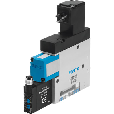 Festo - VADMI-140 - Vacuum Generator, 1.4mm nozzle, G 1/8, G 1/4, plug, eject pulse - RS