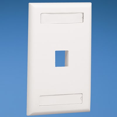 Panduit - NK1FWHY - NK 1-port, single gang, flush mount faceplate with ...