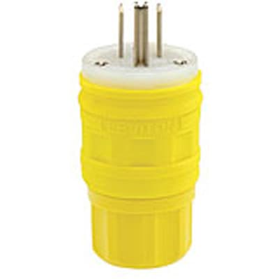 Leviton - 14W47 - Straight Blade Plug, 15 A/125 VAC, 10-18 AWG, Screw ...