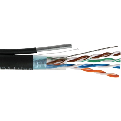 L-com - TFAC5-BLK - Multiconductor Cable,Cat 5E,24AWG,Solid,BC,PE Ins ...