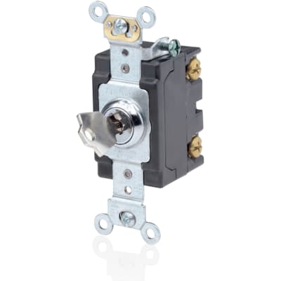 Leviton - 1221-2KL - Key Locking Switch, 20A, 120/277V, Single Pole ...