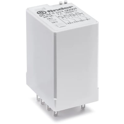Finder - 55.34.8.120.0050 - Ind. Plug-In Relay, 4PDT 7A, 120V AC coil ...