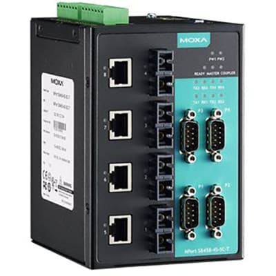 Moxa - NPORT S8458-4S-SC-T - 4 RS-232/422/485 ports,4 10/100M Ethernet ...