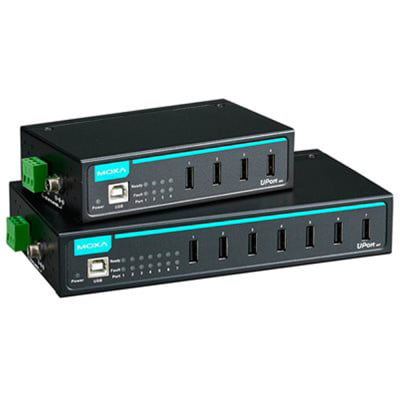 Moxa - UPort 404 - 4 Port Industrial-Grade USB Hub With Adapter, UPORT ...