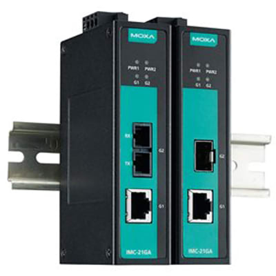 Moxa - IMC-21GA-LX-SC-T - convertidor industrial de los medios del gigabit, escoge el SC del ...
