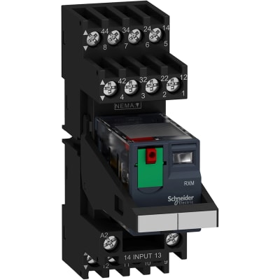 Schneider Electric - RXM4AB2P7PVM - RXM Relay & mixed Socket,4C/O,6A ...