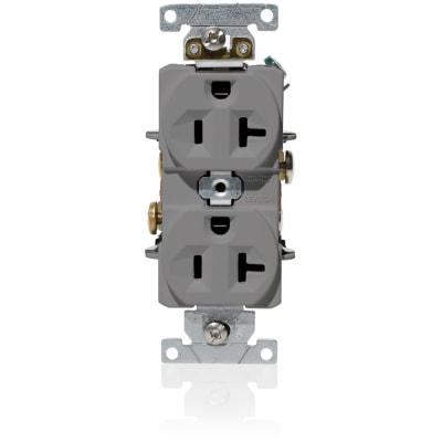 Leviton - C5362-GY - GR IND DUPLEX REC 20A 125V - RS