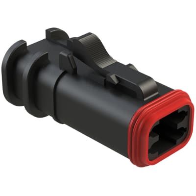 Amphenol Sine Systems - AT06-4S-OMRDBLK - 4 Position Overmolded Plug ...