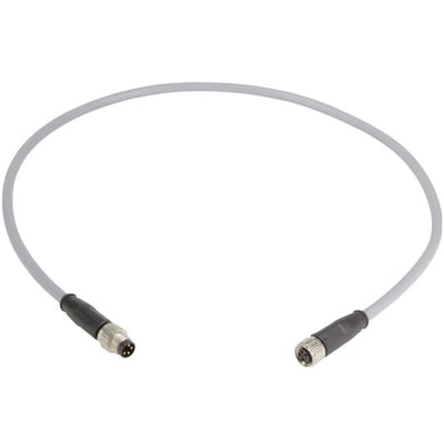 HARTING - 21348081481030 - M8 A-code Double Ended Overmolded Cable,4pin, straight malestraight ...