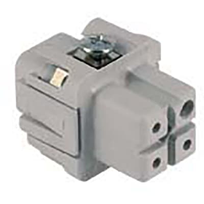 ILME - CKF-03 - CK series, Female Rectangular Insert, size 21.21, 4 pin, 10 amp, Screw - RS