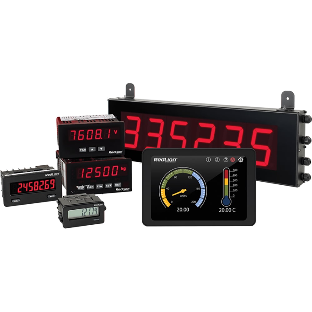 Red Lion Controls - PAXLA0U0 - PAXLA Digital Panel Voltmeter DC, LED ...