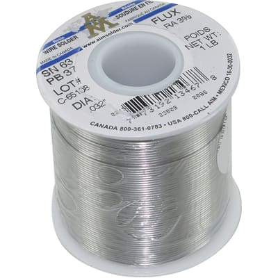 AIM Solder - 13467 - ROSIN CORE SOLDER, 63/37, .032 DIA. - RS