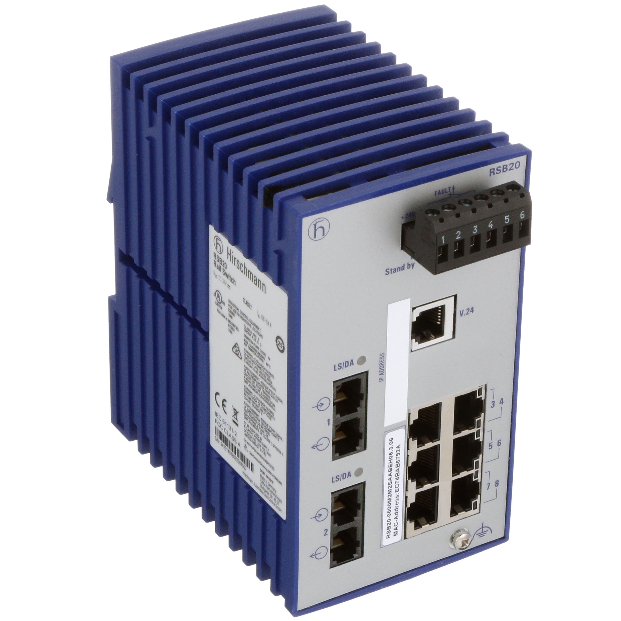 Hirschmann - RSB20-0800M2M2SAABE - Ethernet Switch, Managed, 8 Port,12 ...