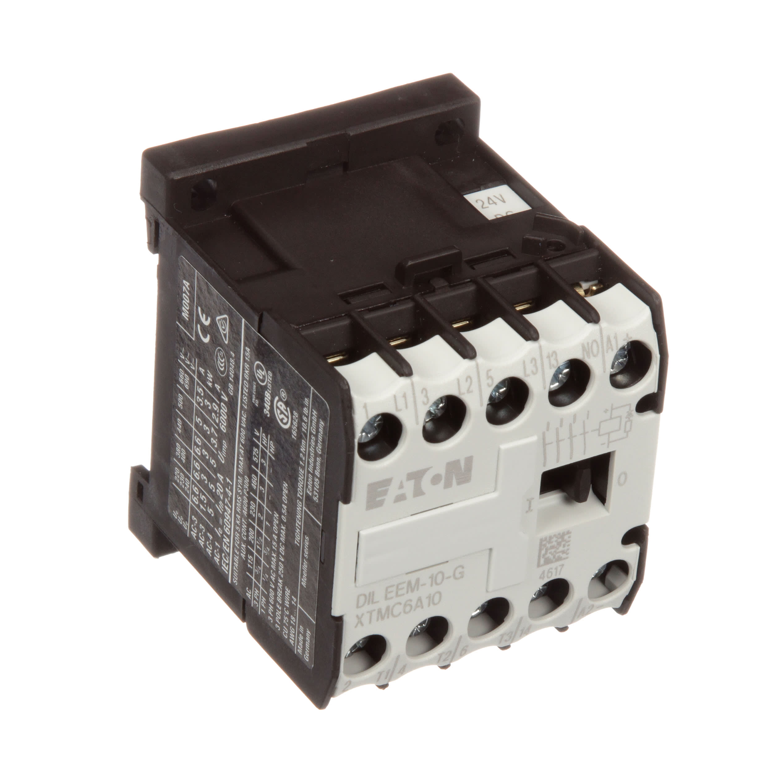 Eaton - Cutler Hammer - XTMC6A10TD - Contactors, Mini, 3-Pole, 6 A ...