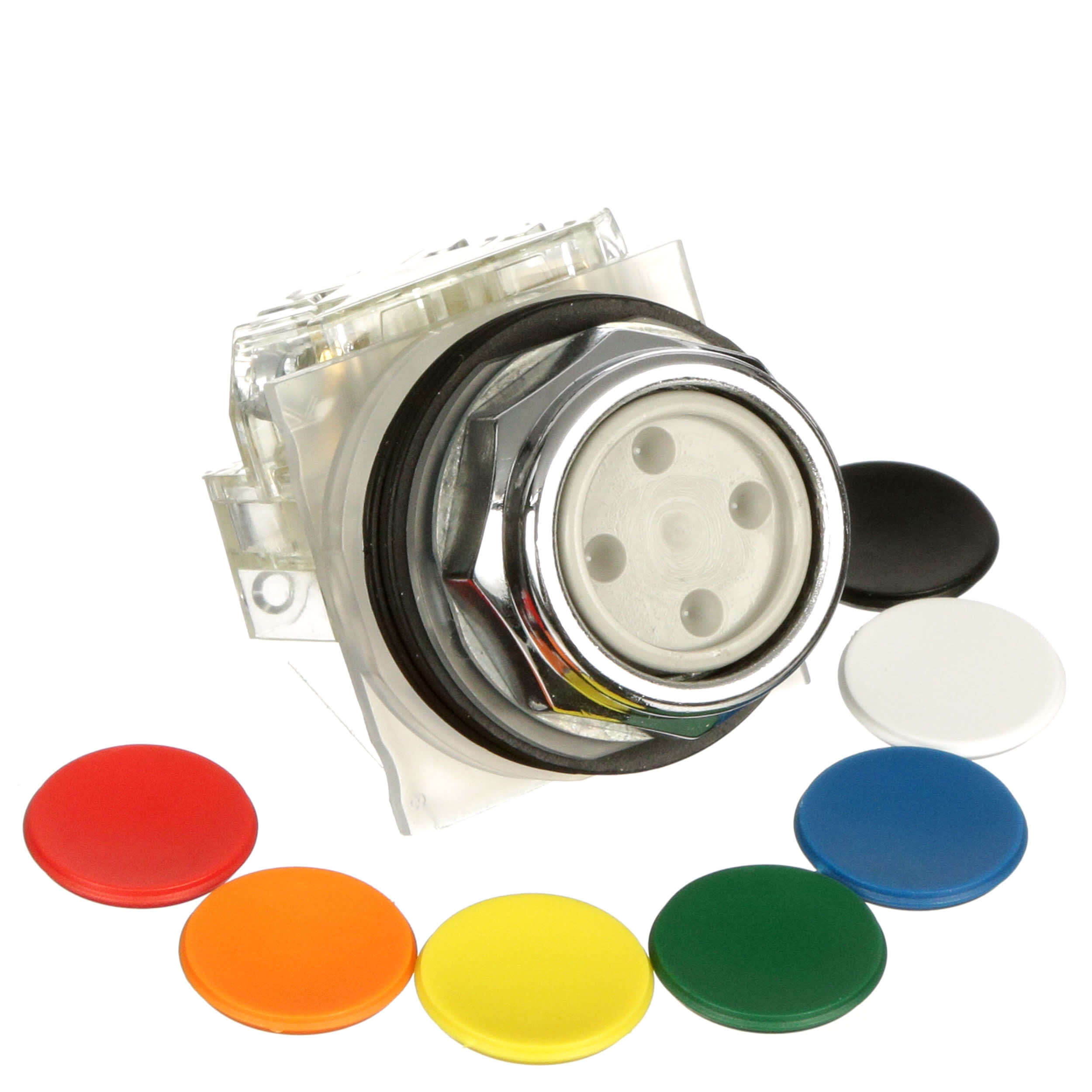Schneider Electric - 9001KR1UH13 - Pushbutton, Non-Illuminated 7 Colors ...