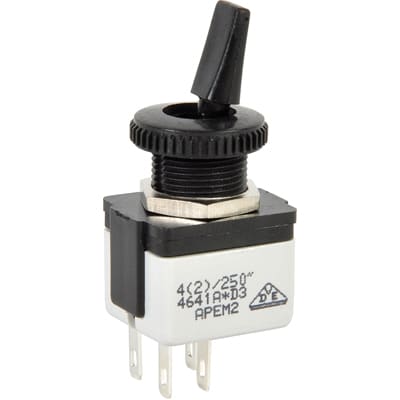 APEM Components - 4641A22UU - Switch,Toggle,DPST,ON-OFF,Flatted ...