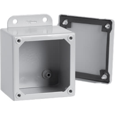nVent HOFFMAN - A404SC - Junction Box,Panel Mount,Steel,Gray,4x4x3 In ...